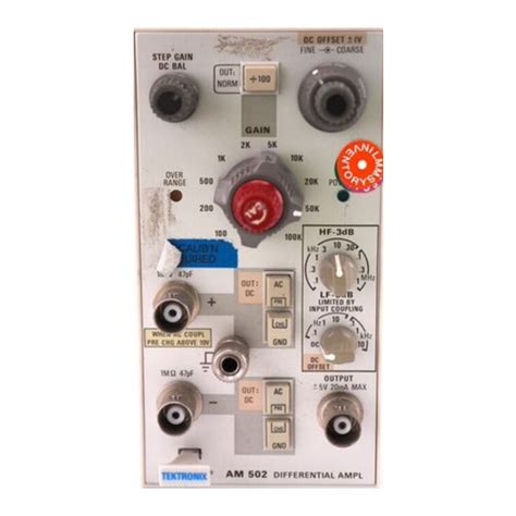 Tektronix Am 502 Instruction Manual Pdf Download Manualslib