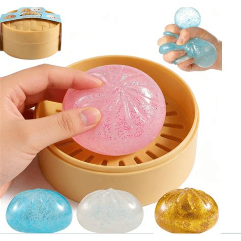 Dumpling Squishies Toys Giant Glitter Dumpling Colorful Dumplings