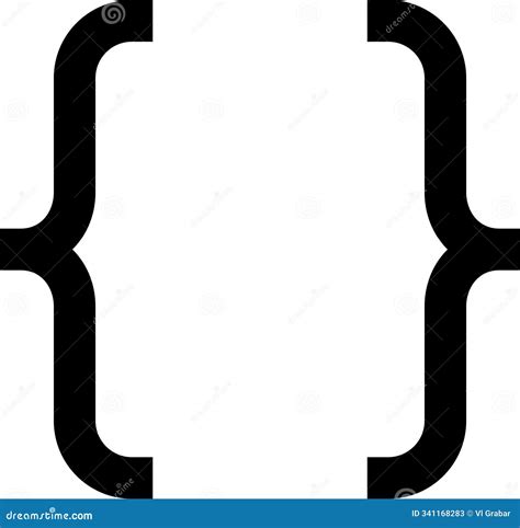 Curly Braces Double Symmetric Brackets Vector Typography Symbols Pair