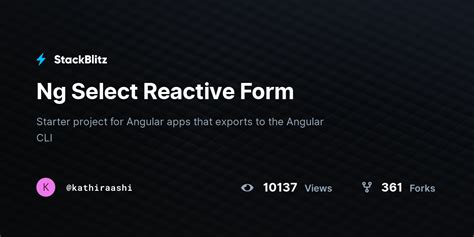 Ng Select Reactive Form Stackblitz