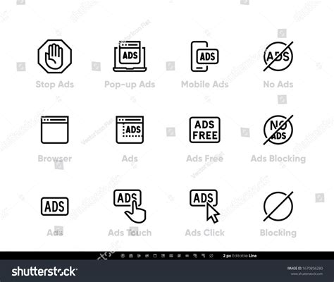 Ads Blocking Ad Ban Remove Advertisement Stock Vector Royalty Free Shutterstock
