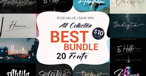 Best Handwritten Fonts Bundle Bundle · Creative Fabrica