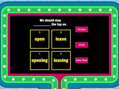 P6B Unit 3 Gameshow Quiz