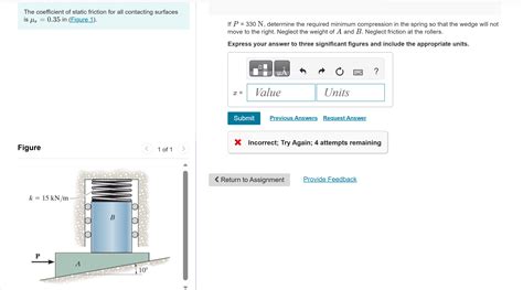 Solved The Coefficient Of Static Friction For All Contacting Chegg Com