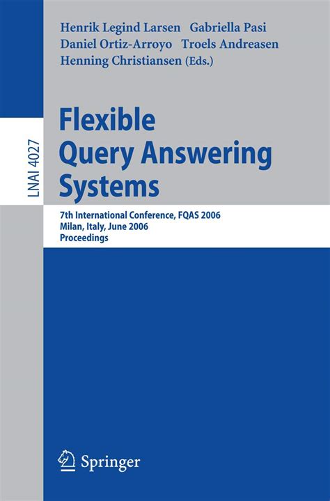 Buy Flexible Query Anwering Systems 7th International Conference Fqas