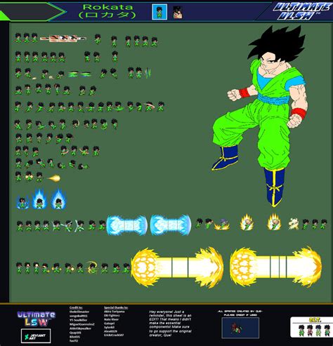 Ulsw My Oc Rokata Sprite Sheet By Thesaiyanofnamekz On Deviantart