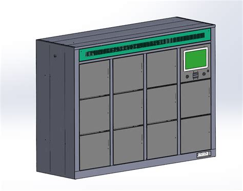 12门户外 双面外卖餐厅柜solidworks 2021模型图纸下载 懒石网