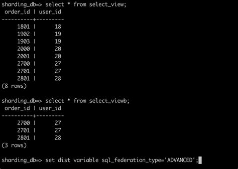 In The Federation Scenario Create View Return Error With Error String Index Out Of Range 7