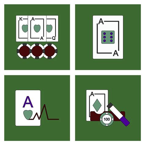 배경 벡터에 카지노 도박 아이콘 세트 Ai Eps Uidownload