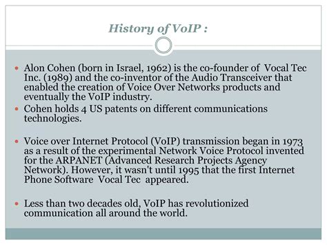 Voip Voice Over Internet Protocol Pptx