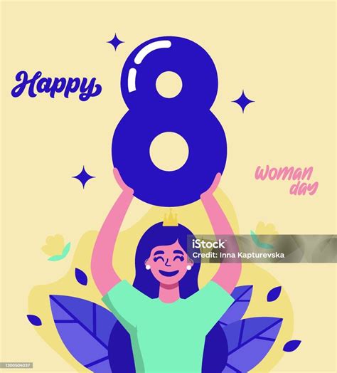 여성의 날 인포그래픽을 위한 3월 8일 디자인 요소 플랫 일러스트레이션 8에 대한 스톡 벡터 아트 및 기타 이미지 8 가공의 인물 귀여운 Istock