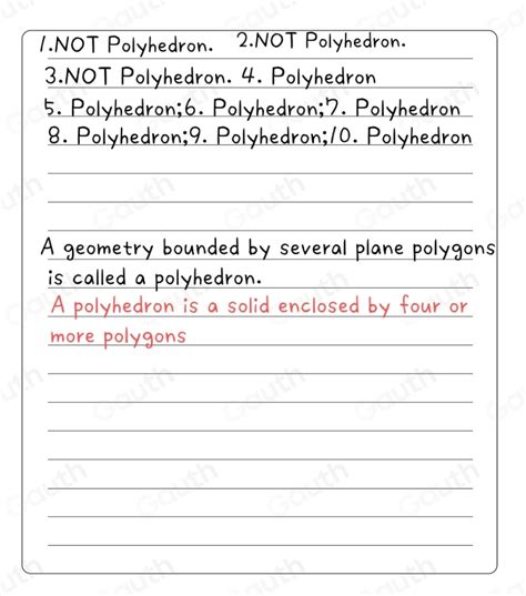 Solved A Identify If The Given Figure Is Polyhedron Or Not Polyhedron 6 2 3 8 4 9 5 10