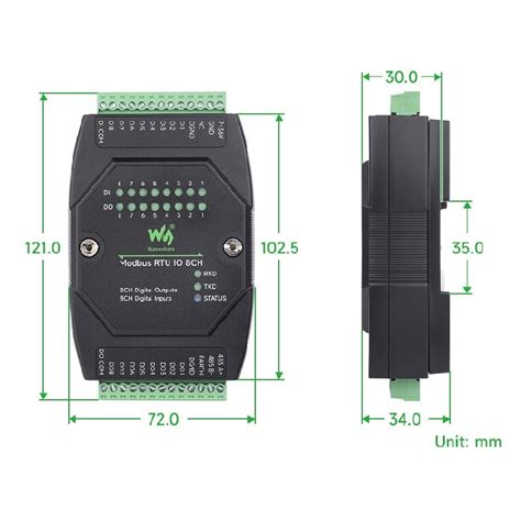 Waveshare Industrial Ch Digital Input Output Module DC V Wide Voltage Power Supply