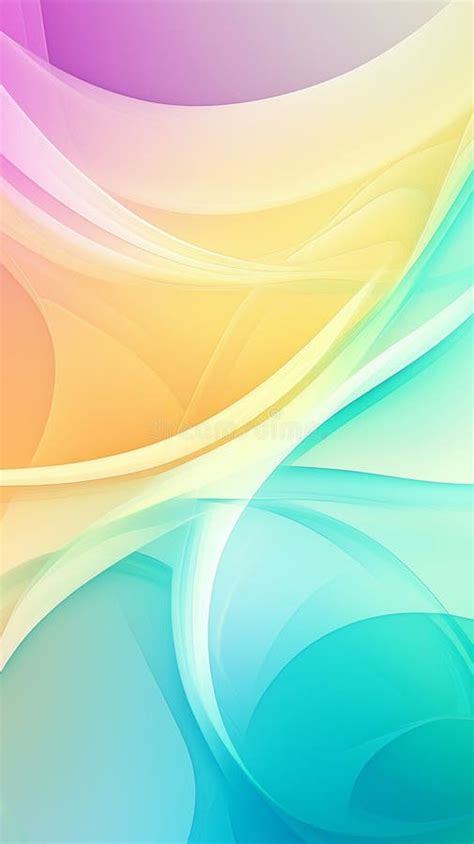 Smooth Pastel Colored Shapes Create A Visually Appealing Abstract Background With Flowing Lines