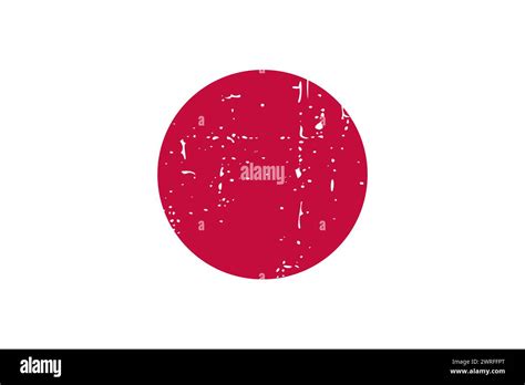 Japan Flag Vector Flag With Stylish Scratch Effect And White Grunge