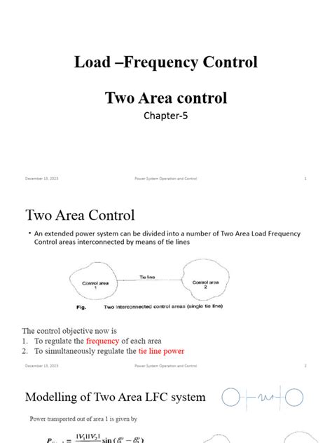 1 11 Two Area Lfc System Pdf Electrical Engineering Applied