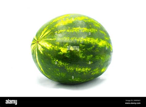 Watermelon Citrullus Lanatus Isolated On A White Background Green