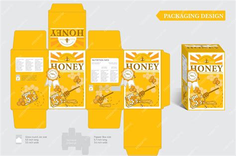 Premium Vector Honey Vector Realistic Mock Up Product Placement Label Design