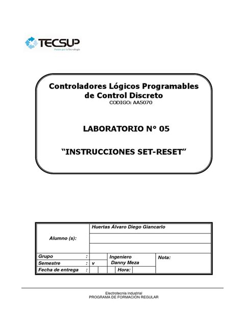 Lab 05 Instrucciones Set Reset T2 Pdf Pdf Arquitectura De Computadores Edad De Información