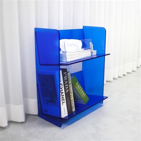 아크리코 아크릴 2단 투명책장 책꽂이 미니책장 전면책장 아크리코