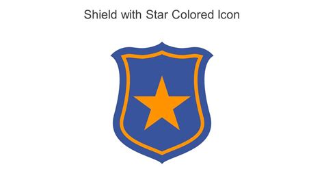 Shield With Star Colored Icon In Powerpoint Pptx Png And Editable Eps Format Ppt Powerpoint