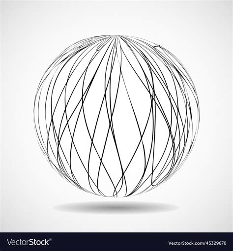 Abstract Globe Of Lines Geometric Shape Royalty Free Vector