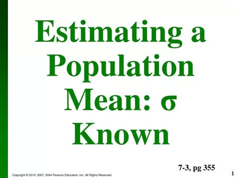 Ppt Estimating A Population Mean σ Known Powerpoint Presentation Free Download Id 5772471