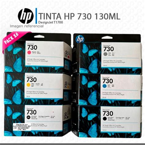 Pack De Tinta Hp 730 130ml Para Designjet T1700 T1700dr Ps Mejores