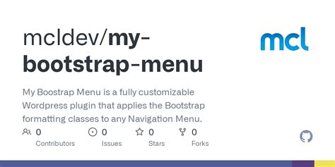 Github Mcldevmy Bootstrap Menu My Boostrap Menu Is A Fully Customizable Wordpress Plugin