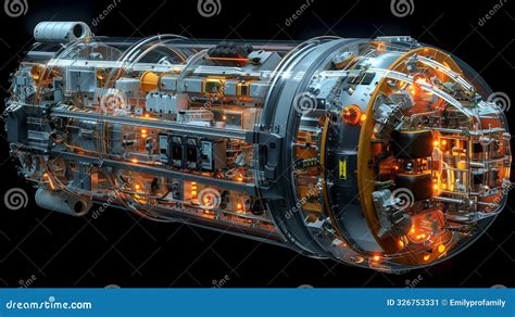 Cross Sectional View Of An Autonomous Spacecraft Stock Image Image Of Future Science 326753331