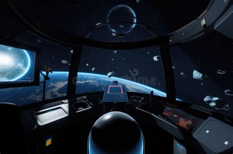 Virtual Reality Simulation Of Space Journey Complete With Floating