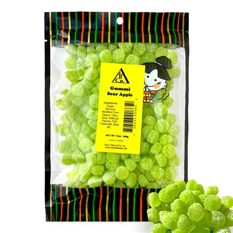 Gummy Sour Apple Fruit Candy 12 Oz Sweet And Delicious