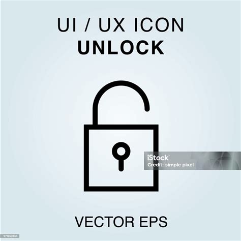 Ui Ux Icon Unlock Stock Illustration Download Image Now Graphical User Interface Icon