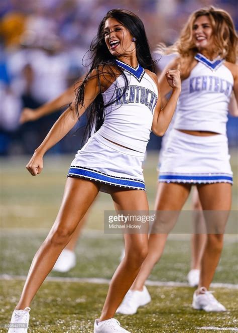 Kentucky Wildcats Cheerleaders Seen During The Game Against The