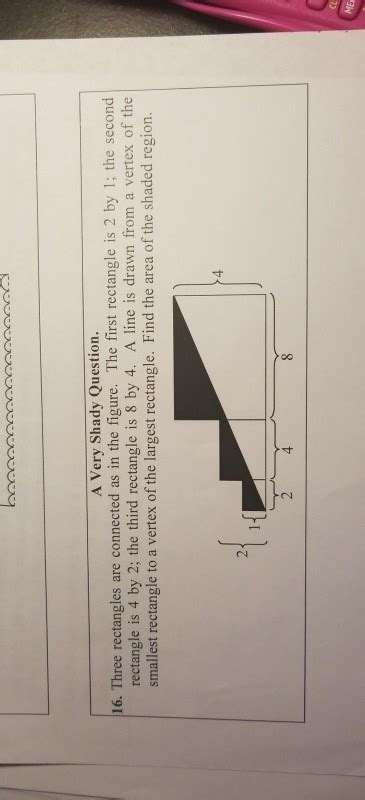 Solved A Very Shady Question Three Rectangles Are Chegg