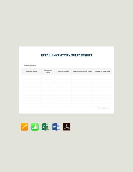Lab Inventory Template Google Docs Google Sheets Excel Word Apple