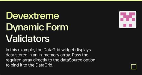 Devextreme Dynamic Form Validators Codesandbox