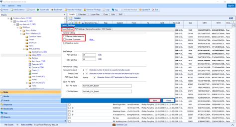 Export Options Generate Details Investigation Report