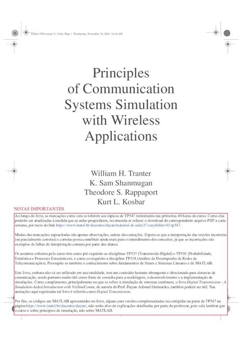 Pdf Principles Of Communication Systems Simulation With · Principles Of Communication