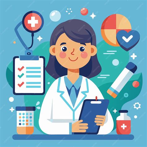Girl Receives Medical Checkup Using Tablet In The Clinic Premium Ai Generated Vector