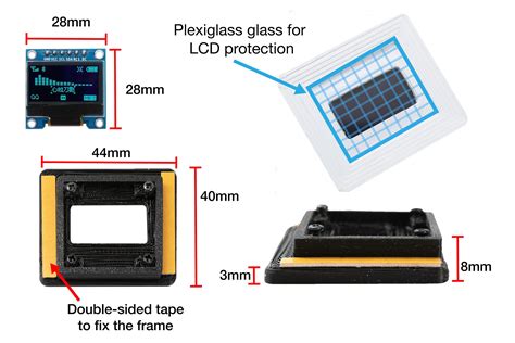 Frame Case Built In Lcd Oled 096 Housing Box Protection Arduino