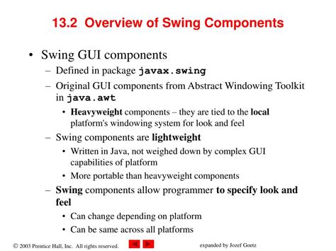 Ppt Chapter 13 Graphical User Interface Components Part 1