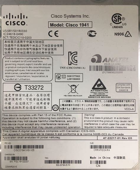 Cisco 1941 Series Integrated Services Router Computers Tech Parts Accessories Networking