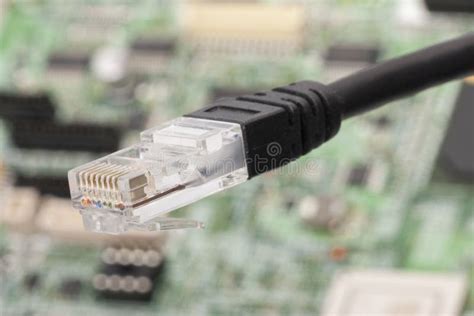 Modem Router Network Hub With Cable Connecting Stock Image Image Of Connector Detail 121648257
