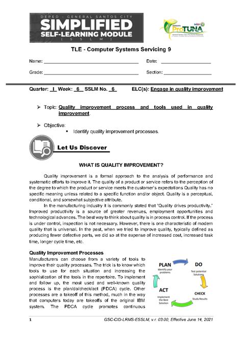 Sslm Css9 Q1 Week6 Fundamentals In Computing Practice Material Tle Computer Systems