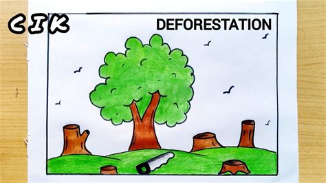 Deforestation Drawing Deforestation Drawing Easy Deforestation