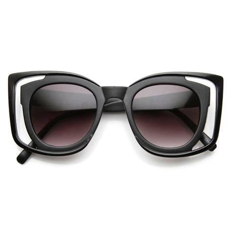 Unique Double Frame Square Womens Fashion Sunglasses Zerouv