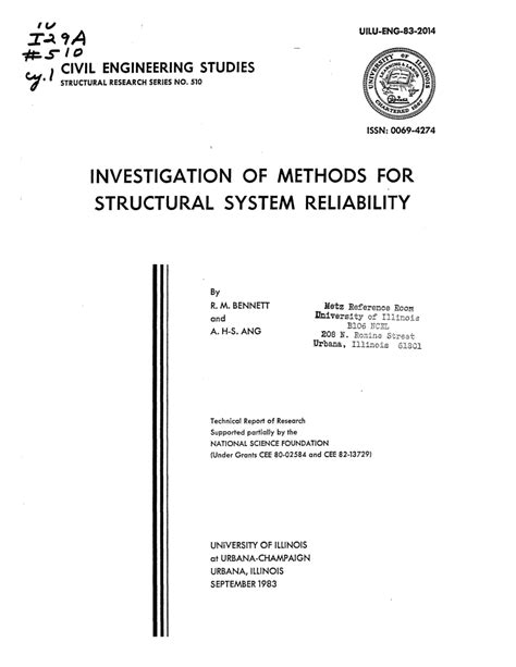 Pdf Investigation Of Methods For Structural System Reliability