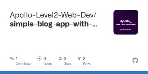 Github Apollo Level2 Web Devsimple Blog App With Graphql