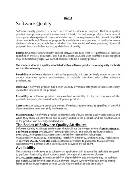 unit 1 sqe pdf software bug software testing